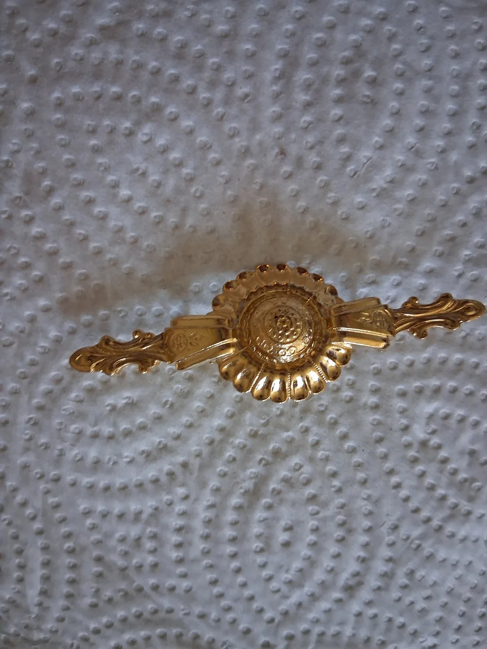 Art Deco | Accessories | Goldtone Decorative Hair Barrette With ...